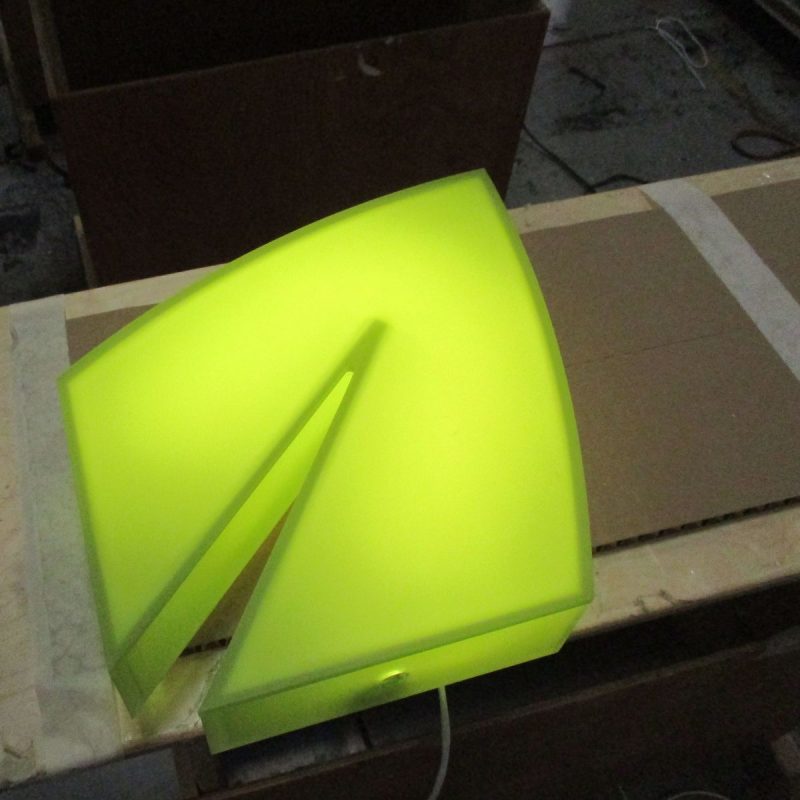 Lime Green Acrylic Resin Panel - interior materials design solutions