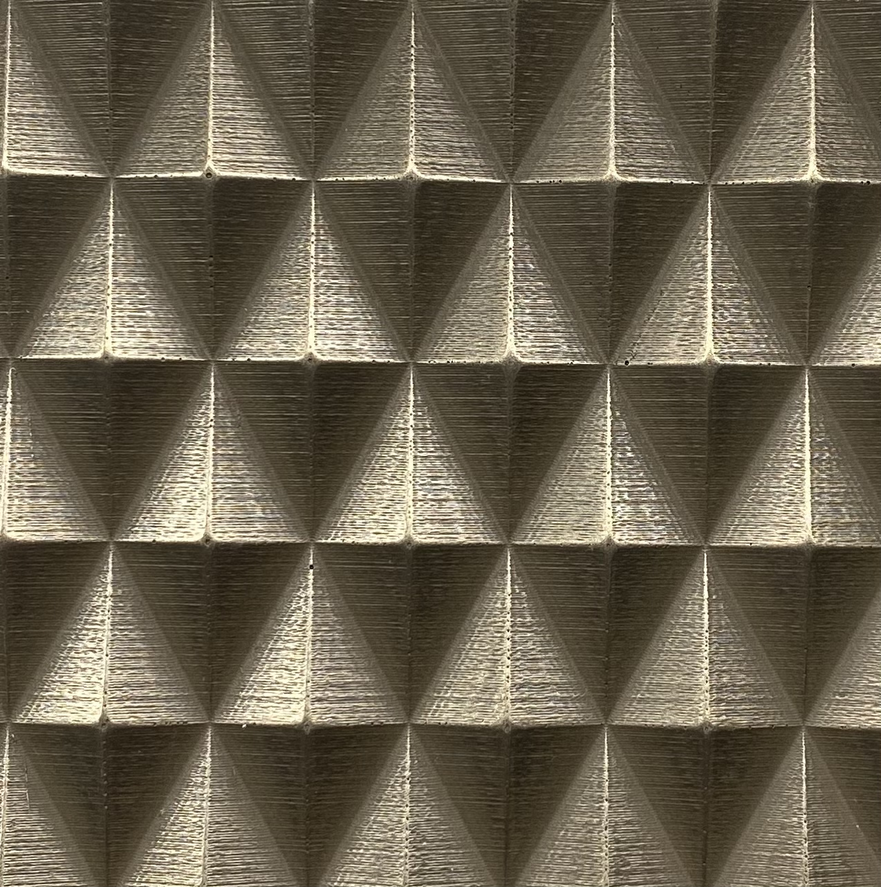 Custom Color Liquid Metal Panels with 3D Diamond Pattern